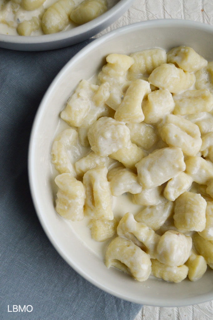Four cheese gnocchi - Gnocchi ai quattro formaggi - Less Butter More Oil